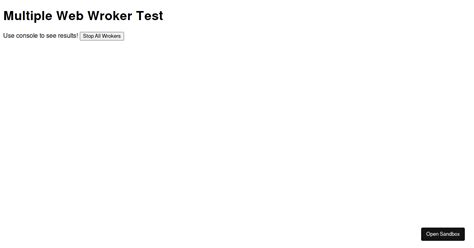 Web Worker From Blob Codesandbox