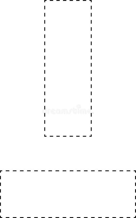 Dashed Line Basic Geometric Shapes Dashed Outline Icon Of Cut Frame