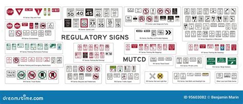 Regulatory Signs Stock Vector Illustration Of Vector 95603082