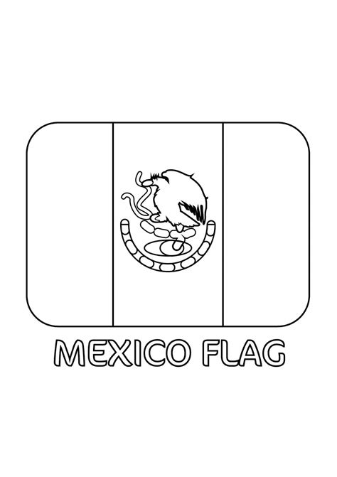 Bandera Normal De México Para Colorear Imprimir E Dibujar Coloringlib