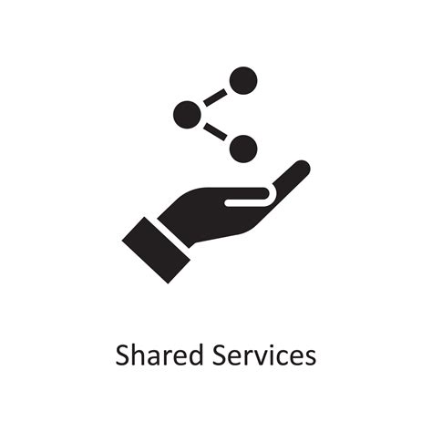 Shared Services Vector Solid Icon Design Illustration Cloud Computing
