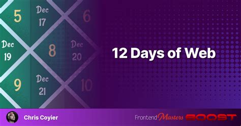 12 Days Of Web Frontend Masters Blog