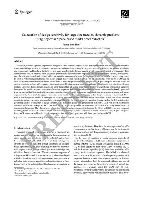 pdf direct design sensitivity analysis of frequency response function