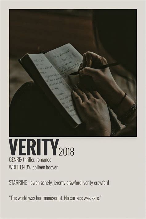 Verity Minimalist Book Book Posters Book Aesthetic