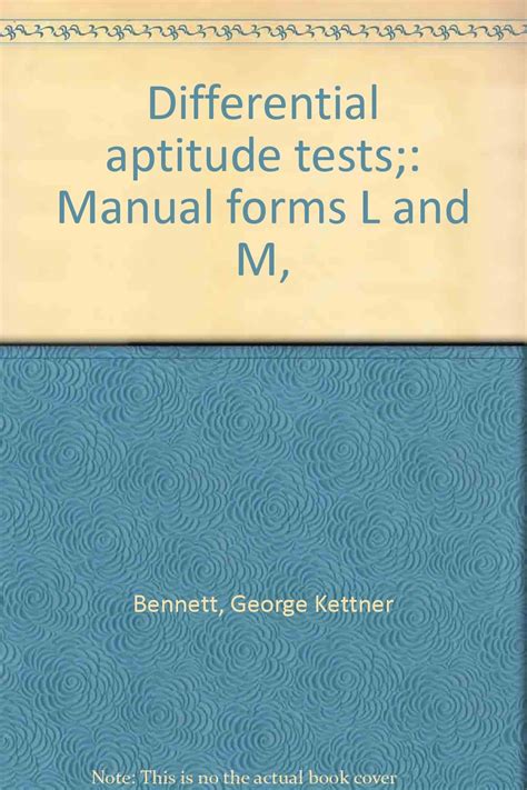Differential aptitude tests Manual forms L and M Amazon de Bücher