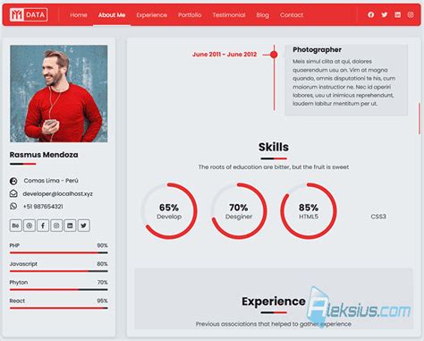 Mydata шаблон Joomla 4 на русском языке