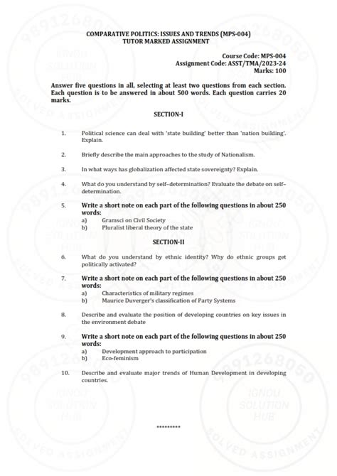 IGNOU MPS 4 Solved Assignment English Medium 2023 24 IGNOU Solved