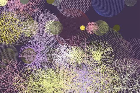 Abstract Geometric Background With Shape Of Messy Random Line Circles Pattern Texture Details