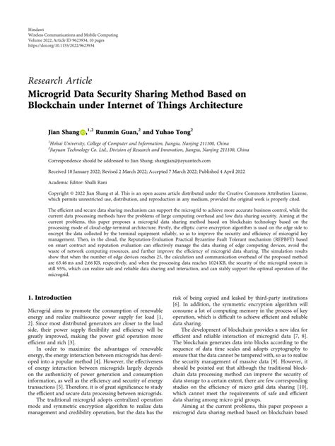 pdf microgrid data security sharing method based on blockchain under