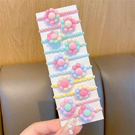 10件套 嬰兒拇指髮圈 兒童皮筋 可愛女童髮飾 扎頭髮橡皮筋 不傷發彈性好 頭繩 蝦皮購物