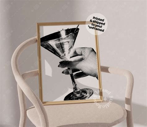 Funky Martini Cocktail Poster Trendy Cocktail Art Funky Cocktail