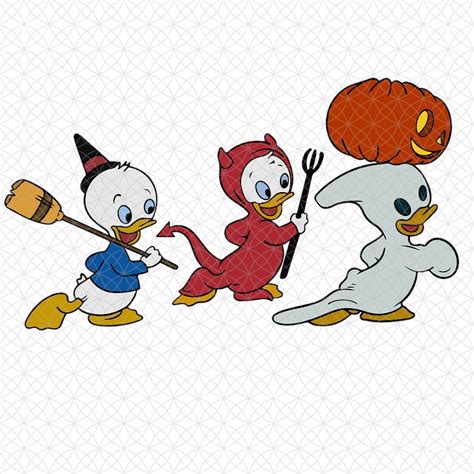 Retro Huey Dewey Louie Duck Halloween Png Download Trick Or Treat Png
