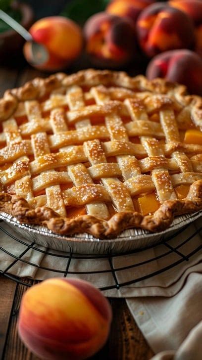 Free Delicious Peach Pie Image Peach Pie Dessert Download At