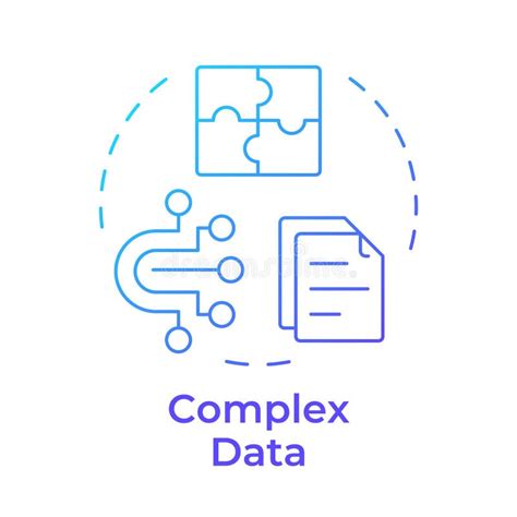 Complex Data Blue Gradient Concept Icon Stock Illustration Illustration Of Graphic Documents