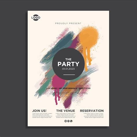 Cartaz De Convite De Festa Vetor Premium