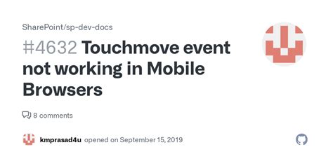 Touchmove Event Not Working In Mobile Browsers · Issue 4632