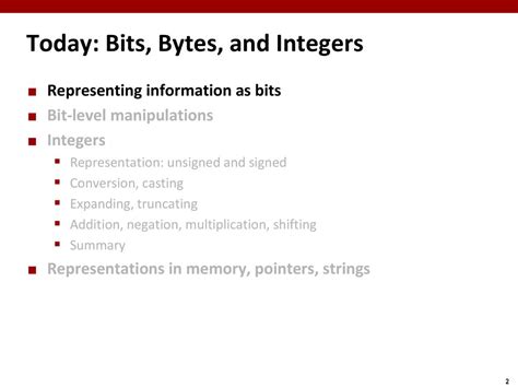 Cs140 Lecture 08 Data Representation Bits And Ints Ppt Download