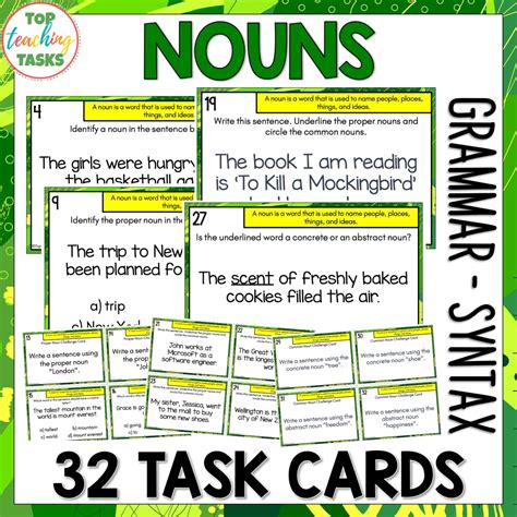 Nouns And Proper Nouns Task Cards Grammar Syntax Activities Top Teaching Tasks