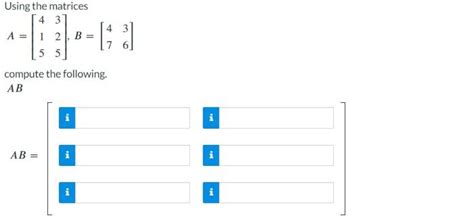 Solved Using The Matrices