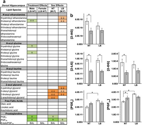Endocannabinoid And Related Lipid Quantification For The Dorsal