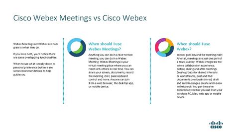 Cisco Webex Meetings Vs Cisco Webex Cisco Webex