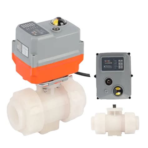 Advanced On Off Modulating Control Pvdf Electric Actuator Ball Valve Smart Motor Operated