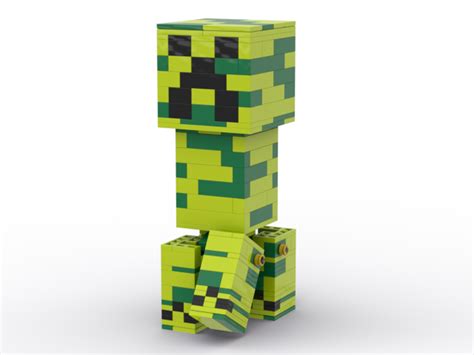 Lego Moc Minecraft Posable Creeper By Spacesteave Rebrickable