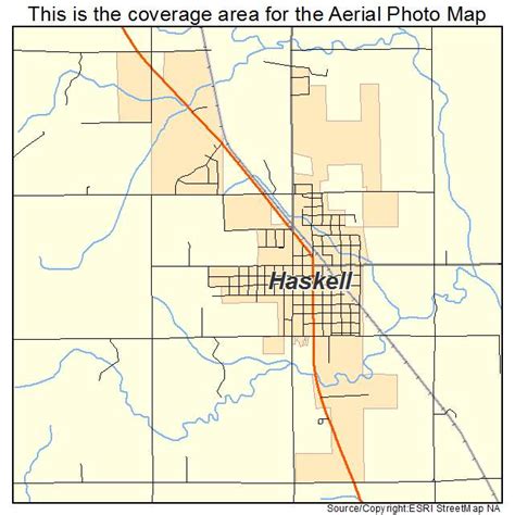 Aerial Photography Map Of Haskell OK Oklahoma