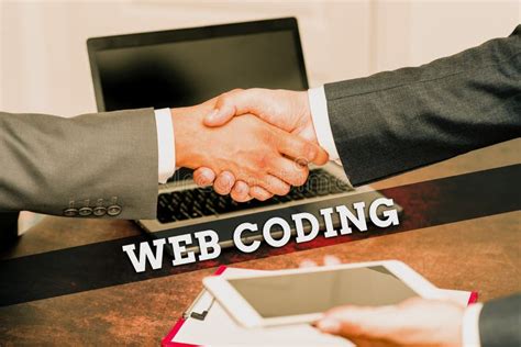 Het Schrijven Het Tonen Van Tekstweb Codering Conceptuele Foto Een