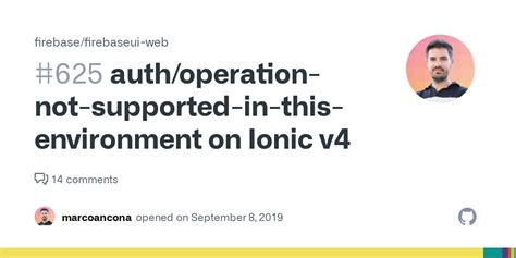 Authoperation Not Supported In This Environment On Ionic V4 · Issue