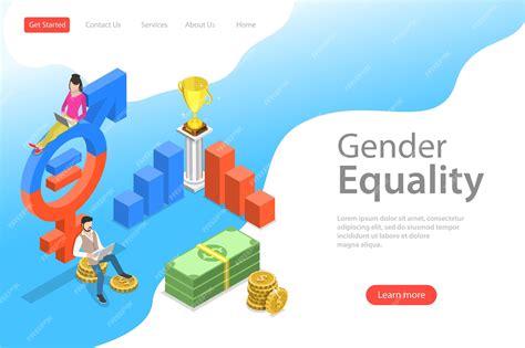 Premium Vector Isometric Flat Vector Landing Page Template Of Gender