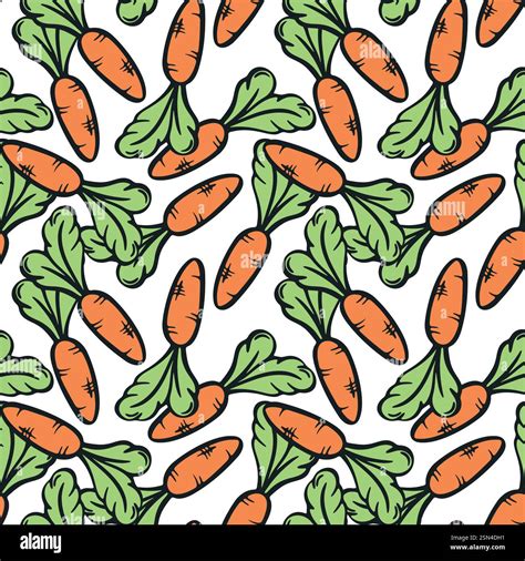 Carrot Seamless Pattern Vector Illustration Stock Vector Image And Art Alamy