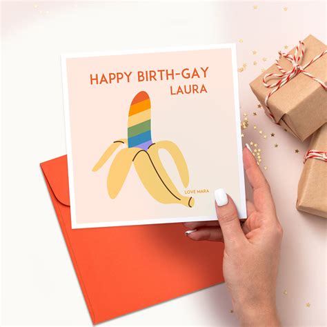 Rainbow Birth Gay Card Happy Birthday Queen Birthday Card Lgbt