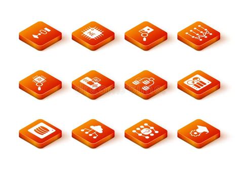 Set Server Data Network Cloud Connection Processor Cpu Artificial Intelligence Ai Neural