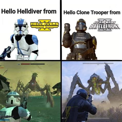 Hello Helldiver From I Hello Clone Trooper From Ifunny