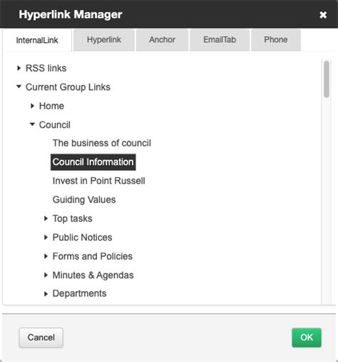 Add Hyperlinks In The Wysiwyg Editor Opencities