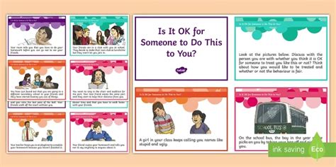 Is It Ok For Someone To Do This To You Scenario Cards Role Play