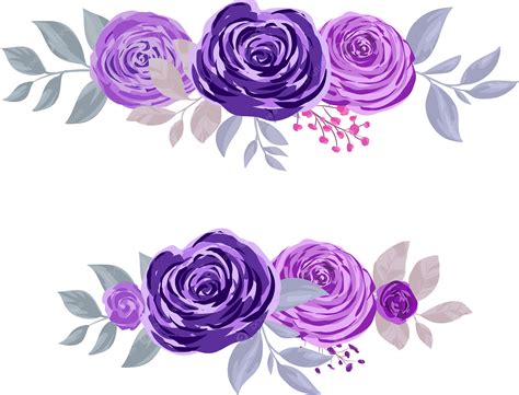 รูปพวงหรีดสีม่วงสไตล์สีน้ำ Png สีน้ำ พวงหรีดสีม่วง พวงหรีดภาพ Png