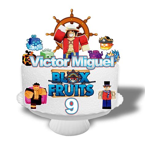 Topo Topper De Bolo Blox Fruits Shopee Brasil