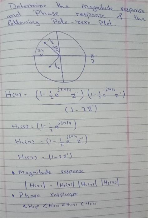 Solved And Determine Phase Following The Magnitude Response Chegg