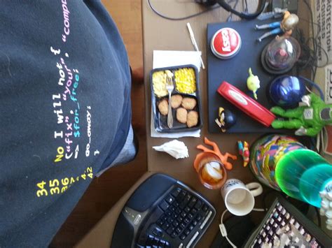 Lunch Break Geek At Work Wfh Geek Office Desk Nerd Flickr