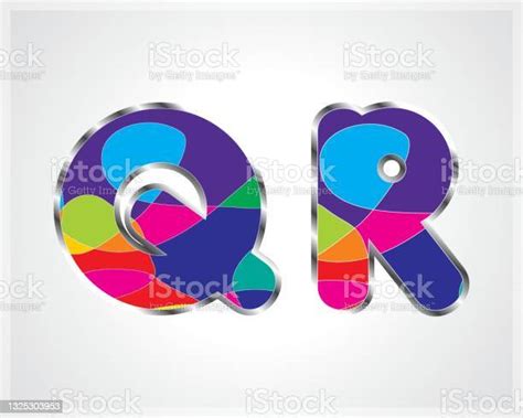 Typography Font Style Vector Set Of Letters Colorful Shapes Fonts From