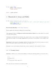 Arrays And Tables Homework 2 With Python Arrays Strings Course Hero