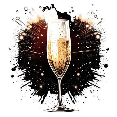 Animated Champagne Glass With Sparkler · Creative Fabrica