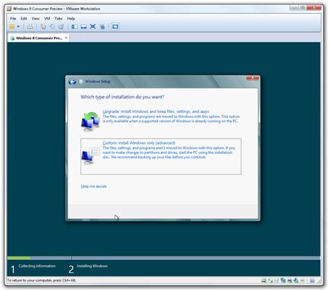 guide install windows 8 as a virtual machine with vmware