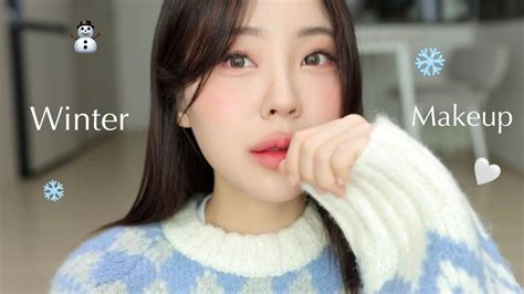 새로운 집에서 겨울 니트 메이크업 Grwm ️ft다사다난 이사썰 들어볼라예 핑크 메이크업 겨울 메이크업 건성