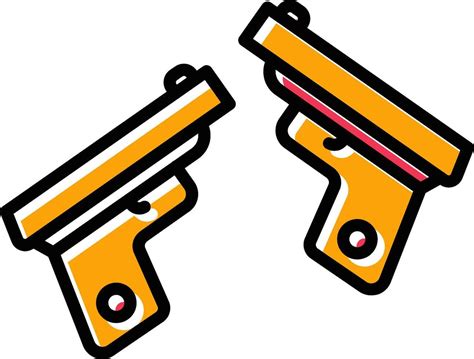Two Guns Vector Icon 41790780 Vector Art At Vecteezy