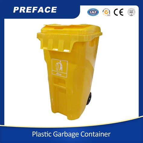 Medicalhospital Usage Plastic Dustbin 120 Liter Plastic Dustbin