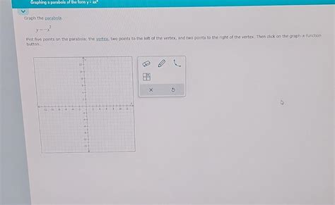 Solved Graph The Parabola Y X2 Plot Five Points On The Chegg
