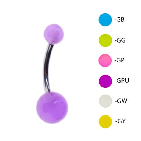 Neon Stripe Acrylic Belly Ring Lex And Lu